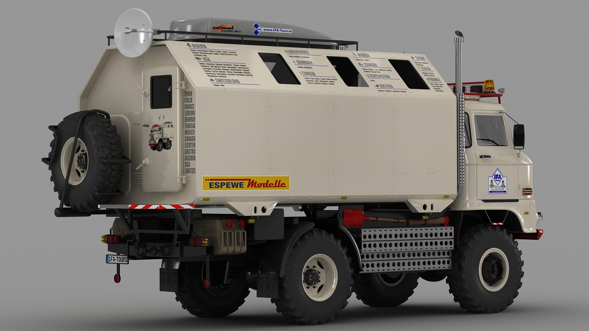 IFA LKW W50 LA/A/C "Expedition" in 3D - IFA-Tours