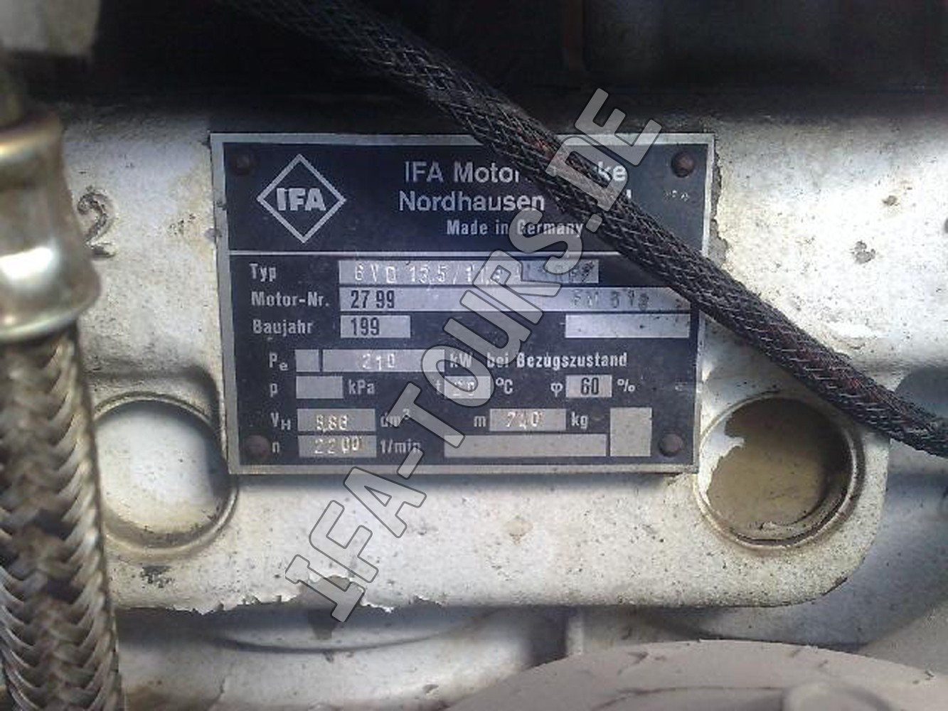 IFA L60 Motor mit 210 kW 286 PS - IFA-Tours