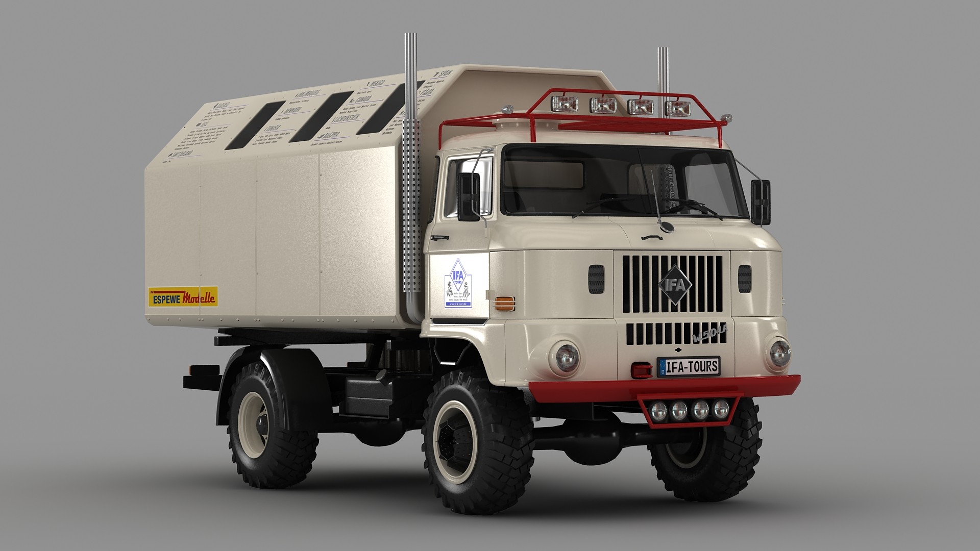 IFA LKW W50 LA/A/C "Expedition" in 3D - IFA-Tours