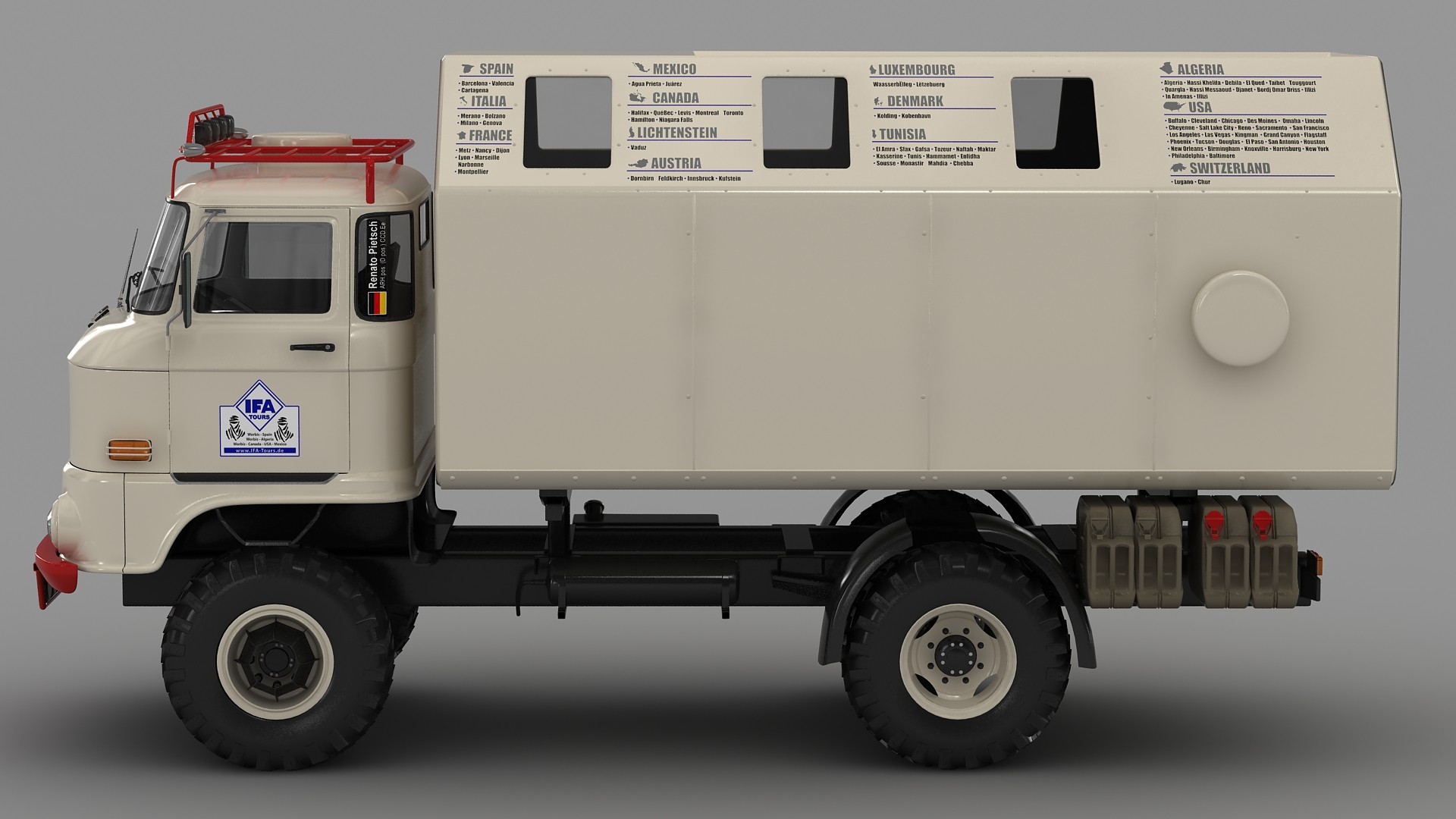 IFA LKW W50 LA/A/C "Expedition" in 3D - IFA-Tours